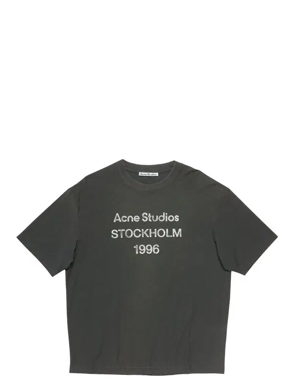 Acne Studios Logo Relaxed Fit T-shirt - Black