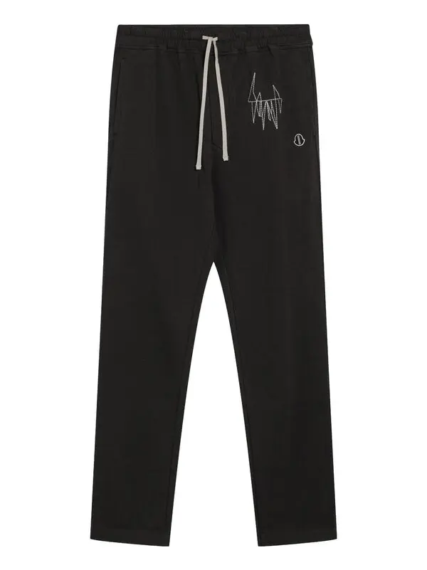 MONCLER + RICK OWENS Black Cotton Jogging Trousers - Brown