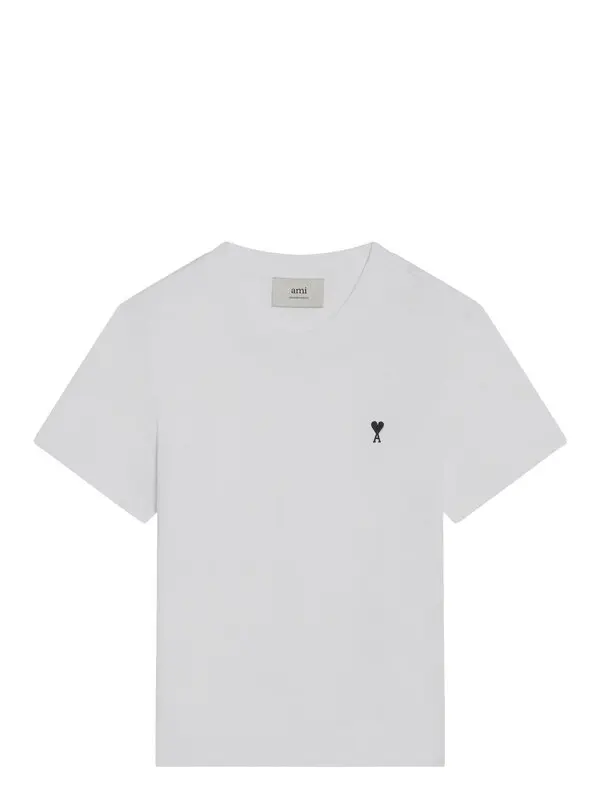 Ami T Shirt De Coeur In Cotton - White