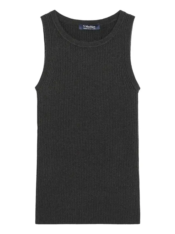 Max Mara Ribbed Wool-cashmere Tank Top - Green