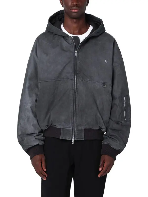 REPRESENT Faded Hooded Jacket - Black
