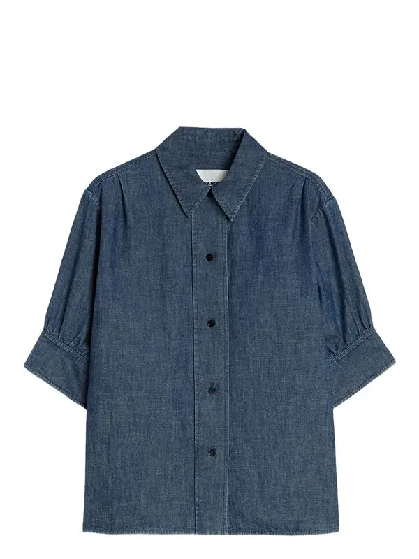 JIL SANDER Denim Cotton Shirt - Blue