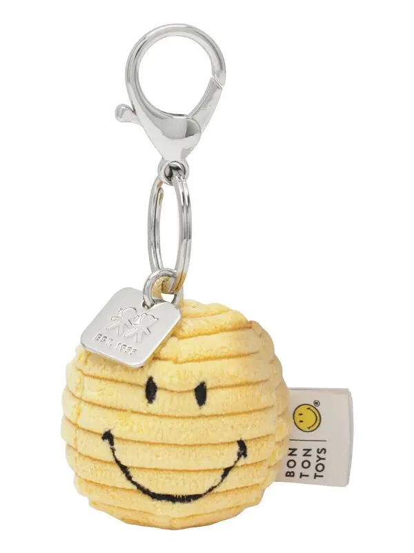 BON TON TOYS Smiley Velvet Keychain - Yellow