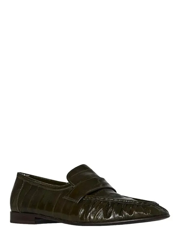 THE ROW Eel Leather Loafers - Green