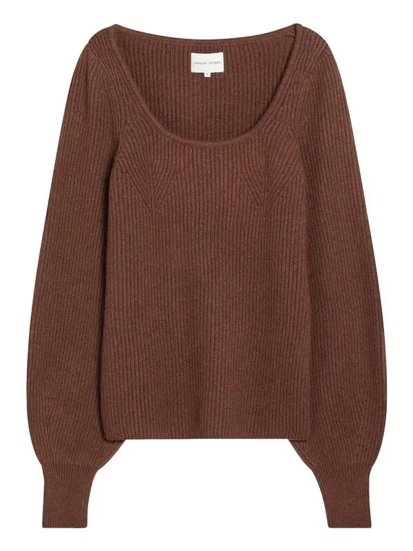 Loulou De Saison Ribbed Cashmere Jumper - Brown
