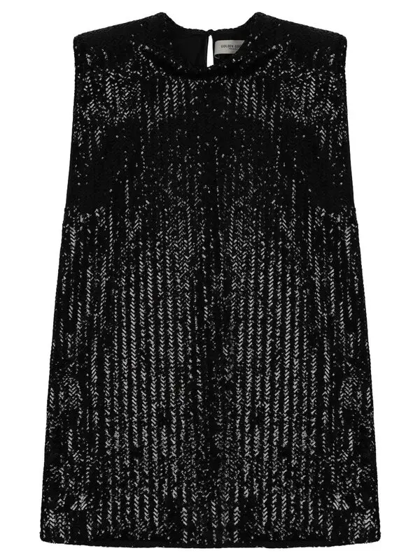 GOLDEN GOOSE Mini Dress With Sequins - Black
