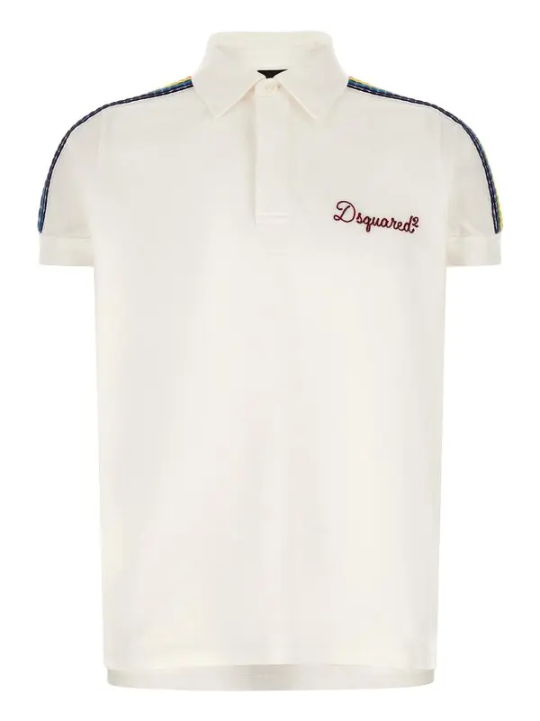 Dsquared2 Be Proud' Polo Shirt - White