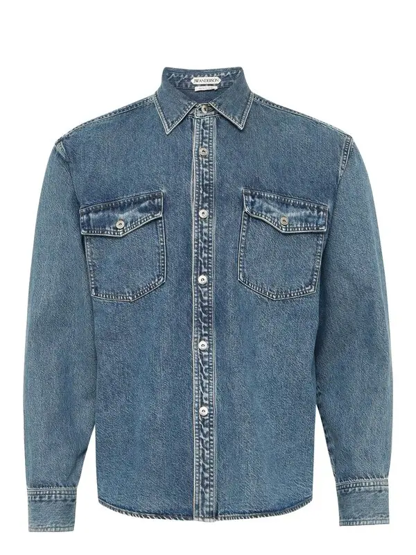 JW Anderson Mid Oversized Denim Shirt - Blue