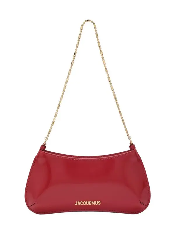 Jacquemus Le Bisou Chaine Patent Leather Bag - Red
