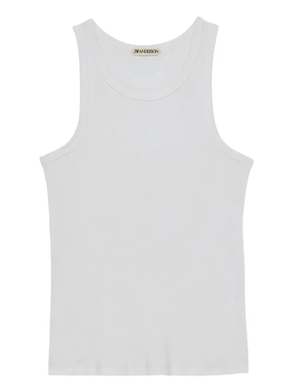JW Anderson Ribbed Modal Tank Top - White