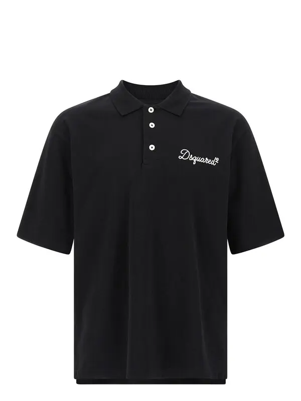 Dsquared2 Signature' Polo Shirt - Black