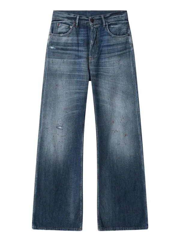 Acne Studios Regular Fit Wide Leg Jeans - Blue
