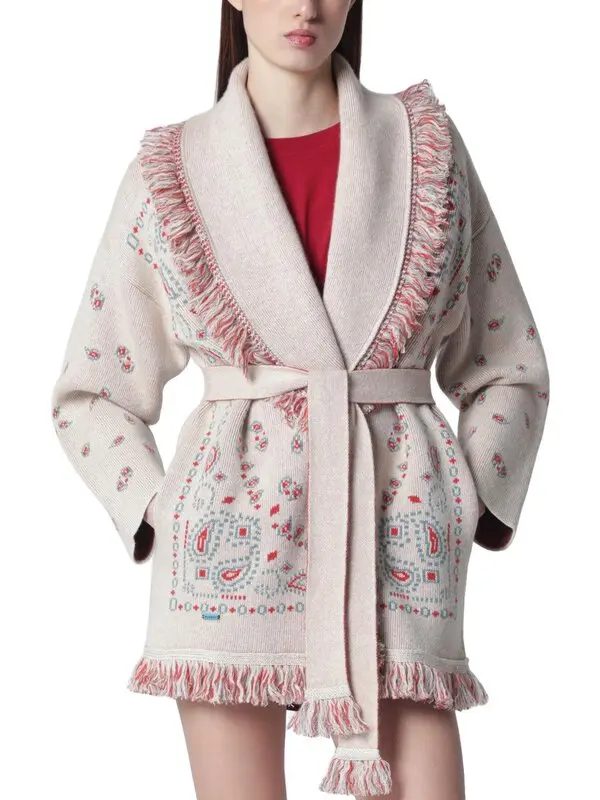 Alanui Bandana Jacquard Cardigan - Multicolor