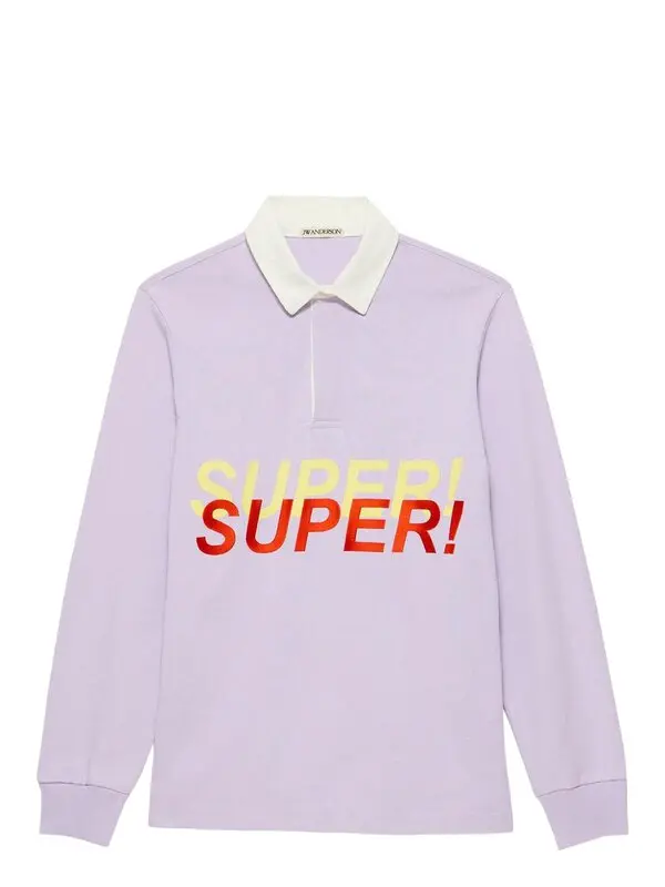 JW Anderson Lilac Super Super Polo Shirt - Purple