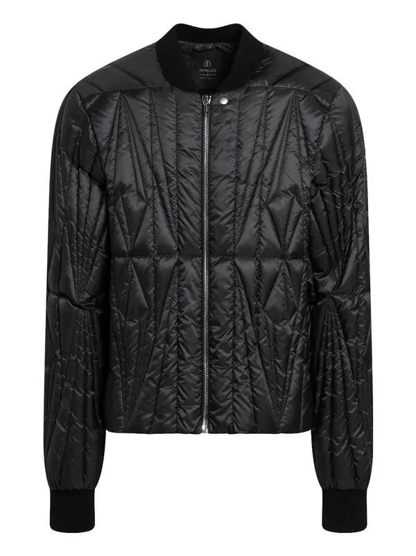 MONCLER + RICK OWENS Quilted Zip Up Down Jacket - Black