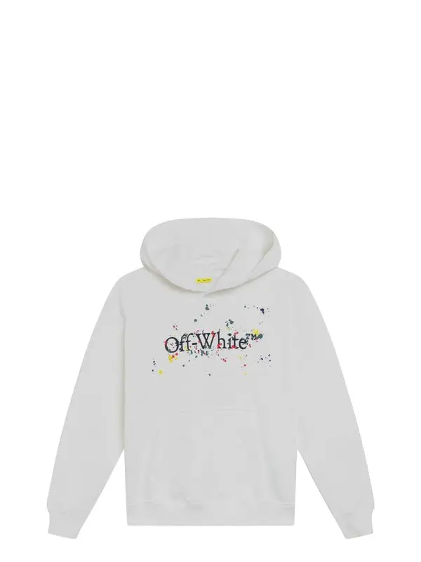 OFF WHITE™ Off-™ Splat Logo Hooded Sweatshirt - White