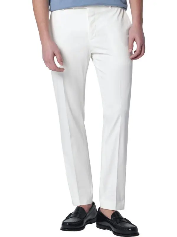 PT TORINO Slim Fit Cotton-blend Trousers - White