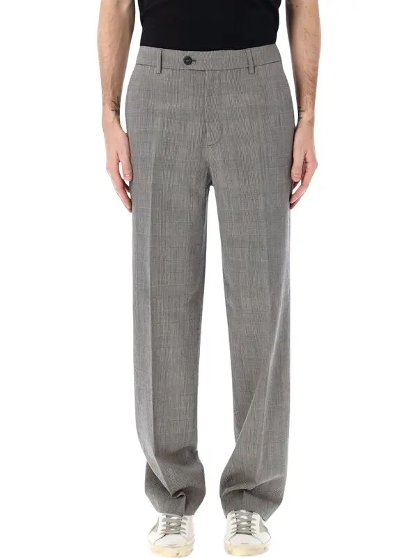GOLDEN GOOSE Prince Of Wales Checked Trousers - Grey Check