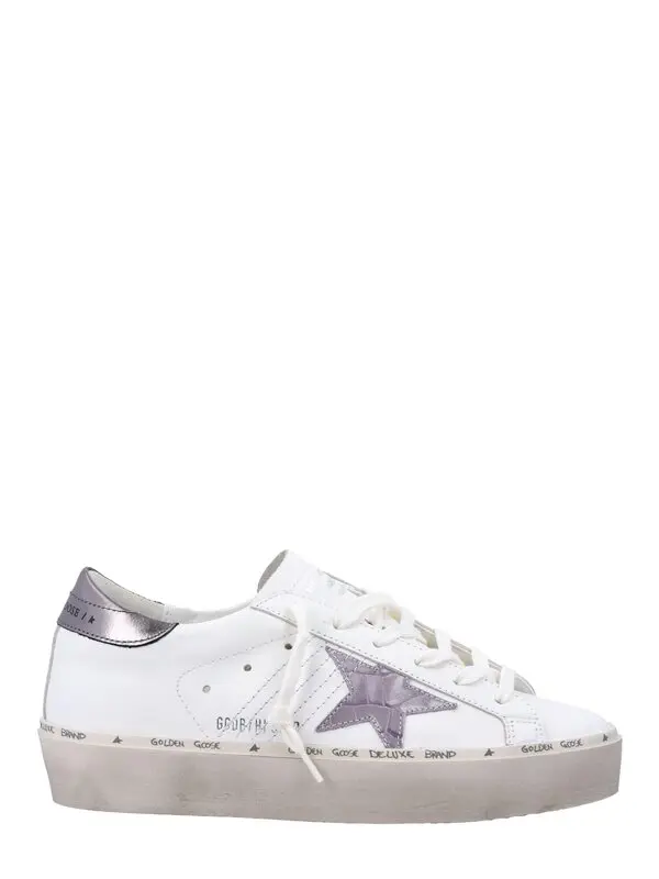 GOLDEN GOOSE Hi Star Sneakers - White Grey Lillac