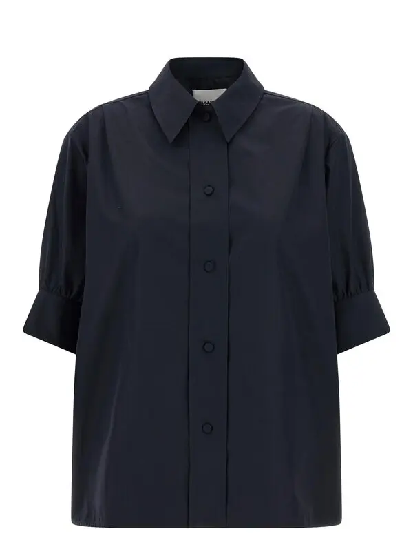JIL SANDER Cotton Poplin Shirt - Blue