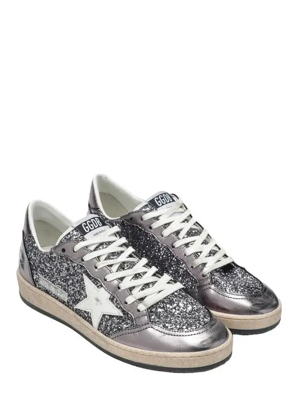 GOLDEN GOOSE Ball Star Glitter Sneakers - Grey