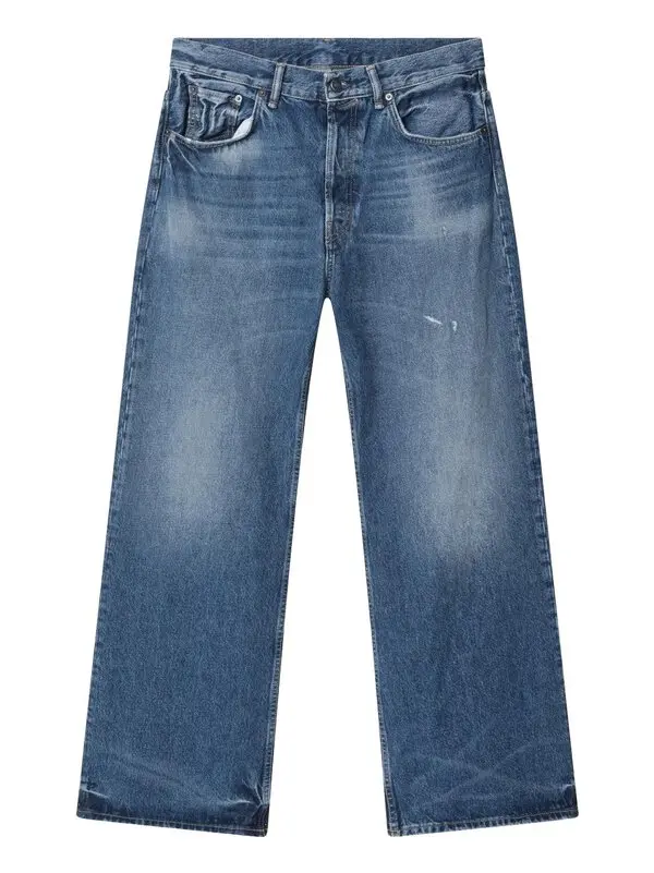 Acne Studios Faded Cotton Denim Jeans - Blue