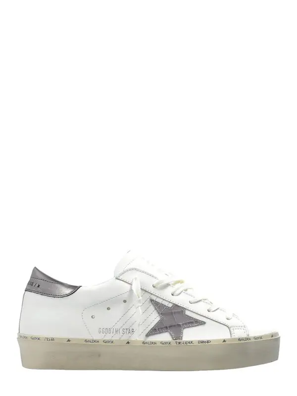 GOLDEN GOOSE Hi Star Leather Sneakers - White