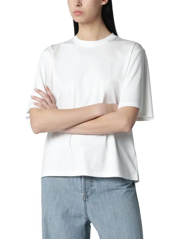RÓHE Oversized Cotton And Silk T-shirt - White