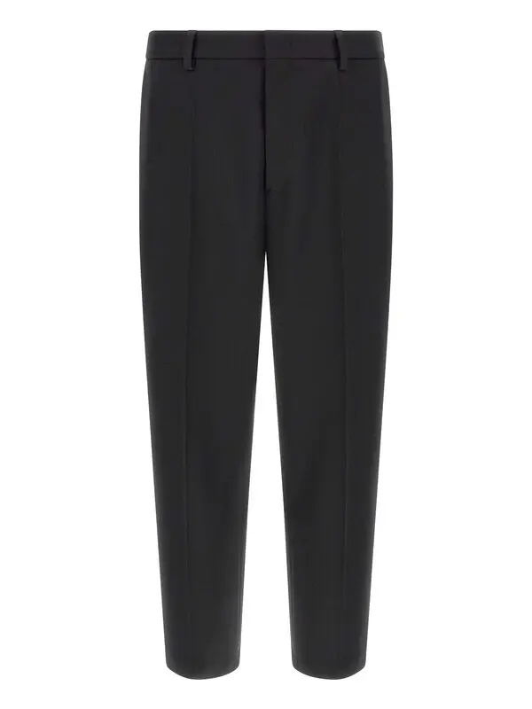 JIL SANDER Technical Gabardine Trousers - Black