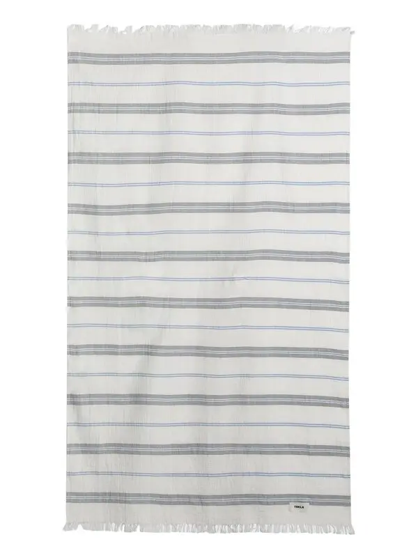 TEKLA Striped Organic Cotton Beach Towel - White