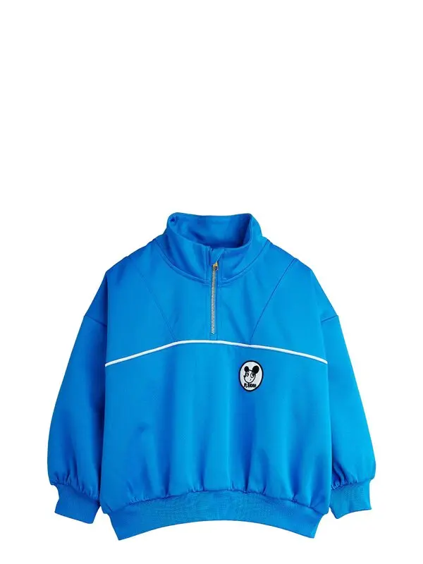 MINI RODINI Half Zip Sweatshirt - Blue