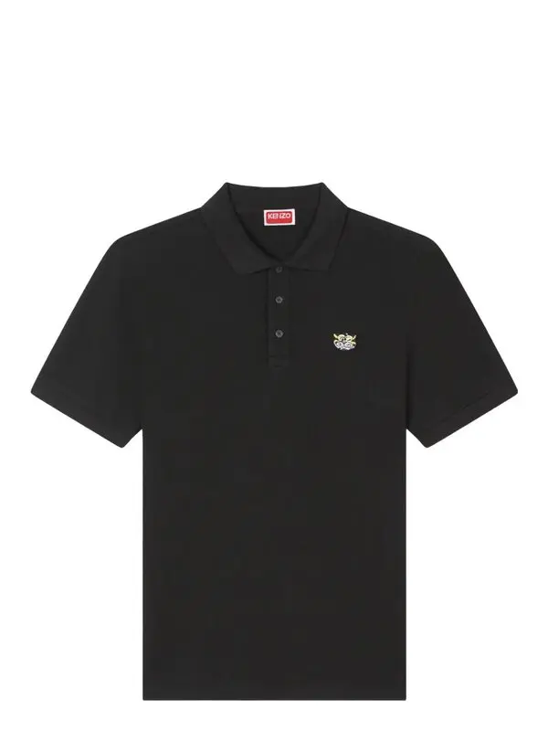 Kenzo Wild Tiger Cotton Polo Shirt - Black