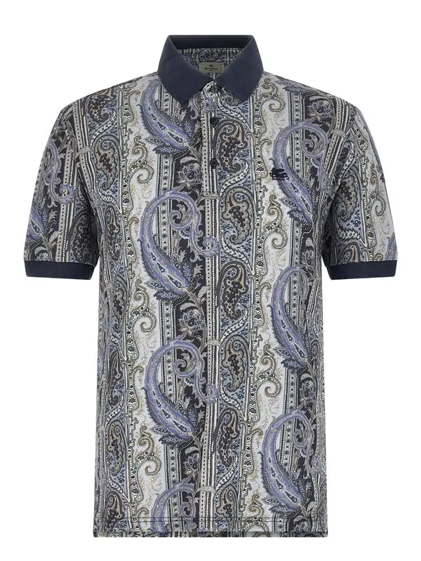 Etro Arnica Paisley' Polo Shirt - Blue