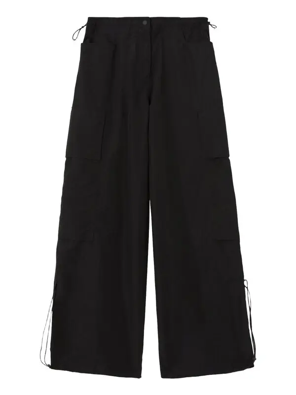 Palm Angels High-rise Parachute Trousers - Black