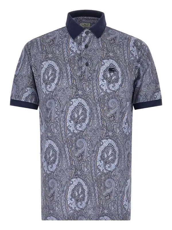 Etro Arnica Paisley' Polo Shirt - Blue