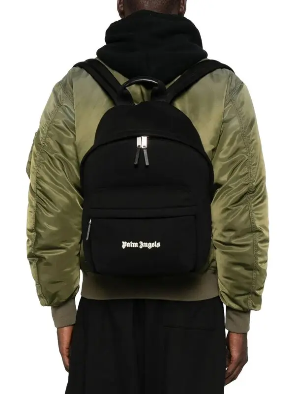Palm Angels Classic Logo Backpack - Black - Off White