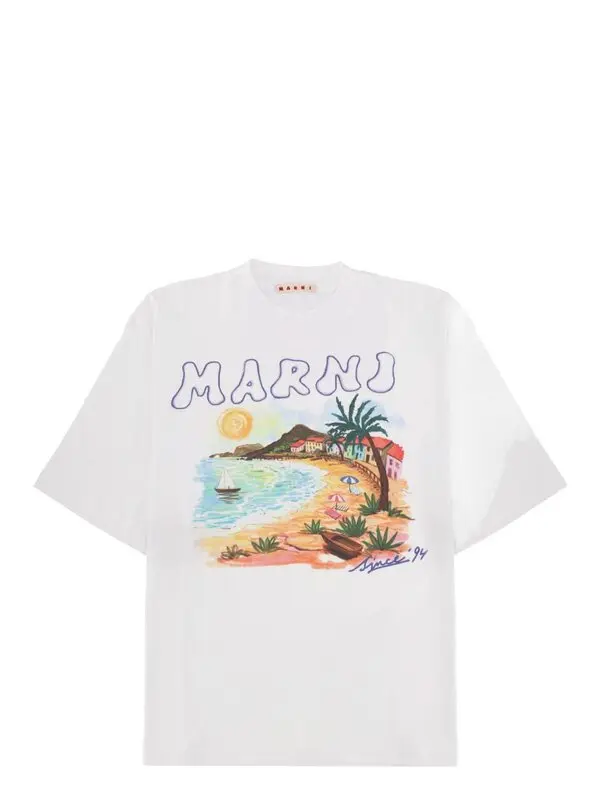 Marni T Shirt With Print - White