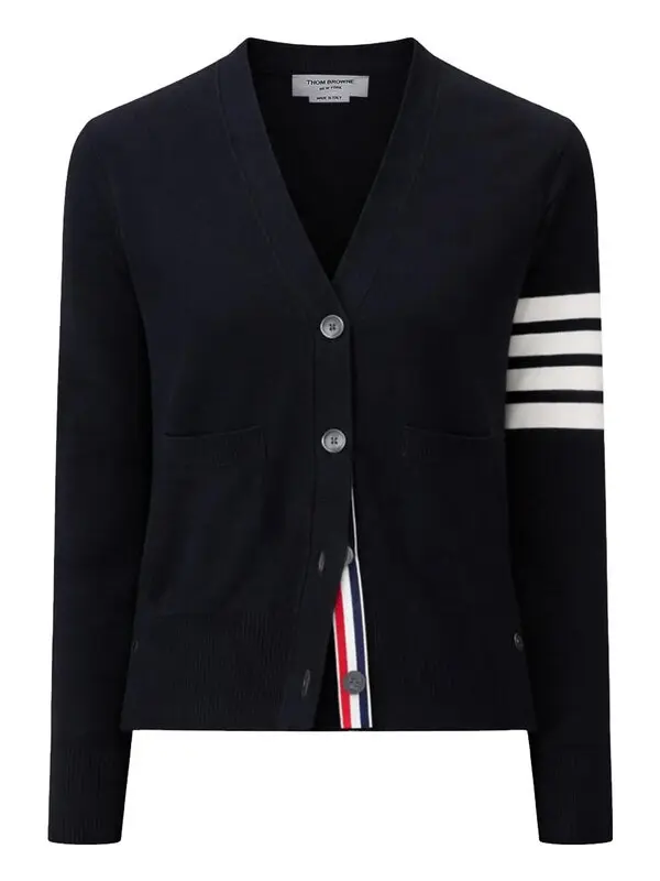 Thom Browne Virgin Wool Cardigan - Blue