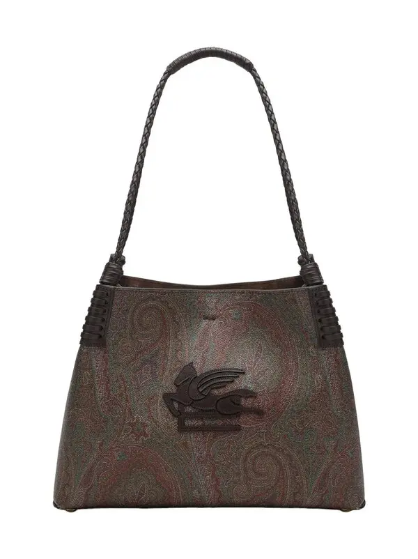 Etro Medium Libra Shopper With Paisley Motif - Brown