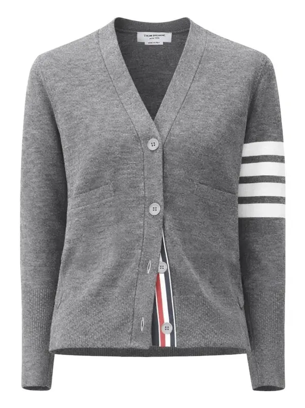 Thom Browne Relaxed Fit Cardigan - Grey