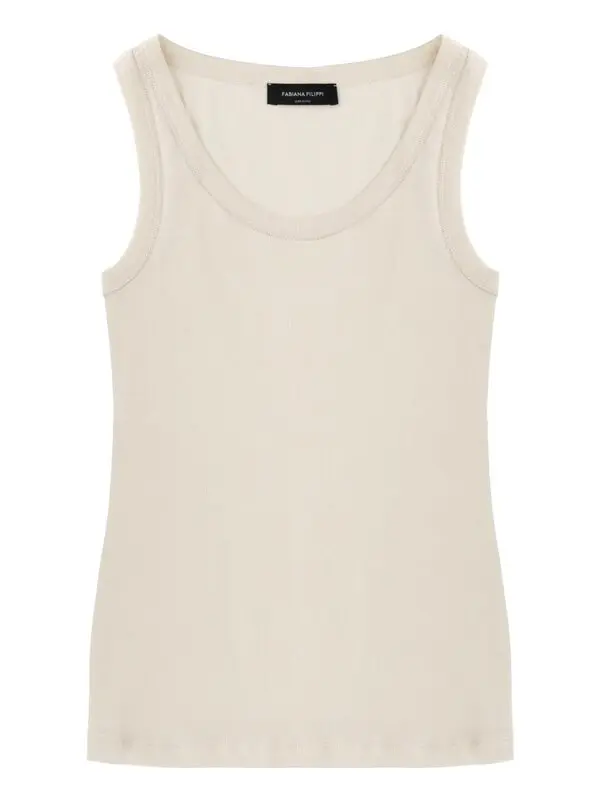 Fabiana Filippi Cotton Tank Top - Ivory