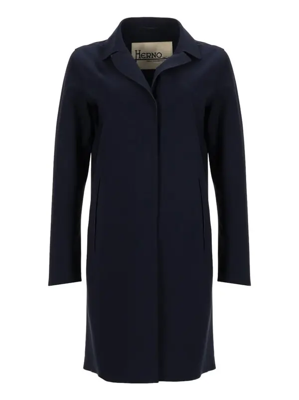 Herno Collared Coat - Blue