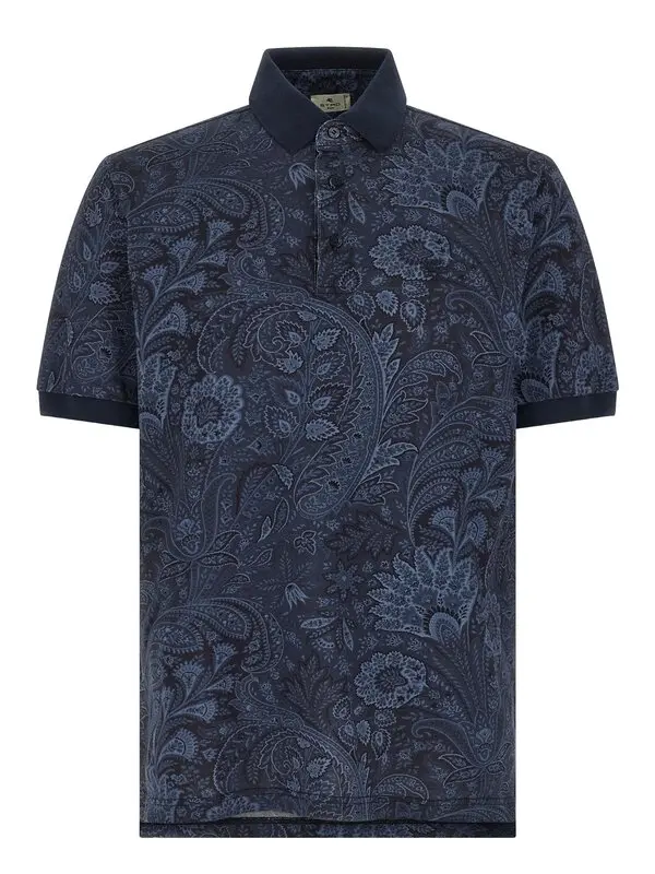 Etro Arnica Paisley' Polo Shirt - Blue