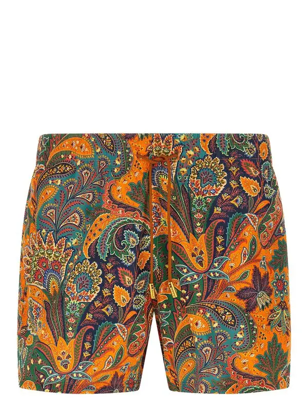Etro Paisley Floral Swimsuit - Orange