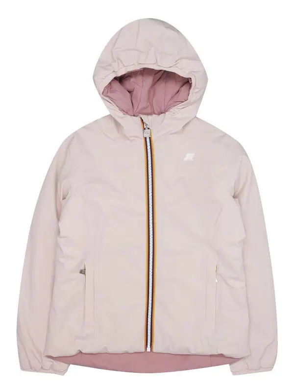 K-WAY Reversible Waterproof Coat - Rosa Scuro+rosa