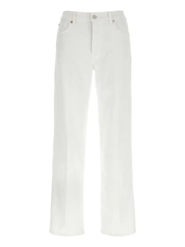 7 For All Mankind Stovepipe Jeans - White