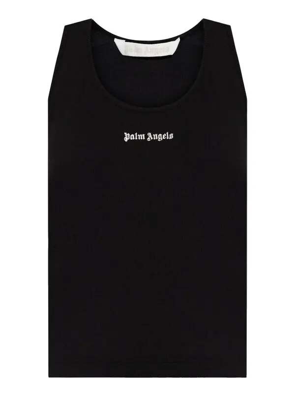 Palm Angels Classic Logo Rib Tank - Black Off White