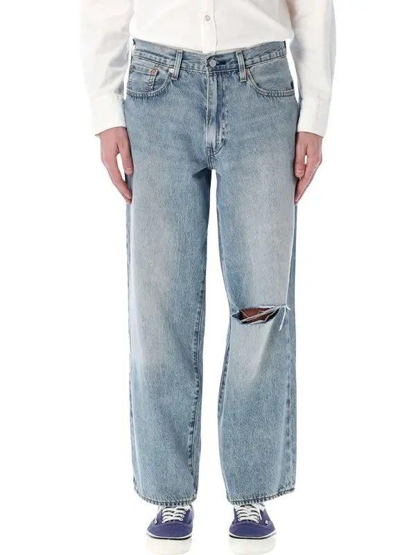 LEVI'S 578 Baggy Jeans - Light Blue Broken