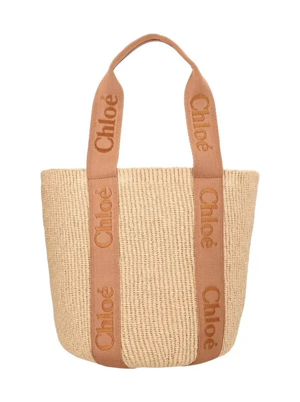Chloé Large 'woody' Basket Bag - Beige