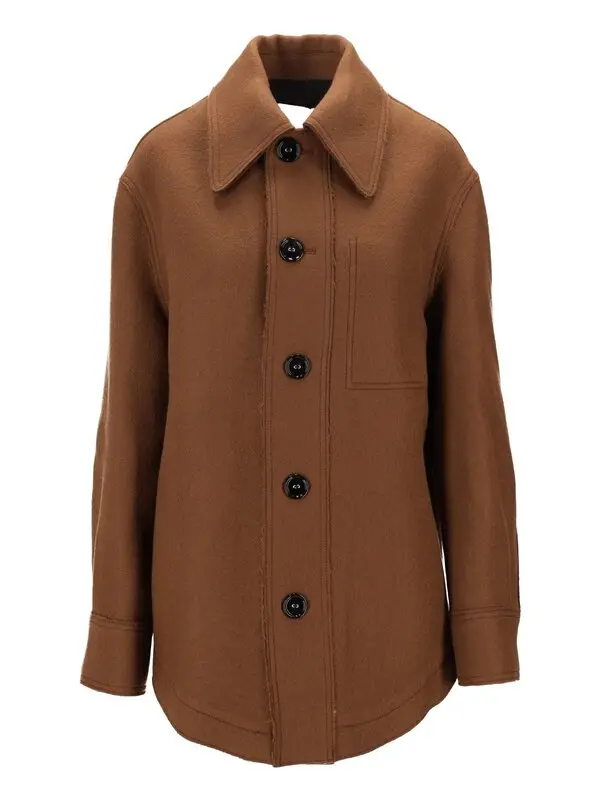 Ami Buttoned Veste - Noisette